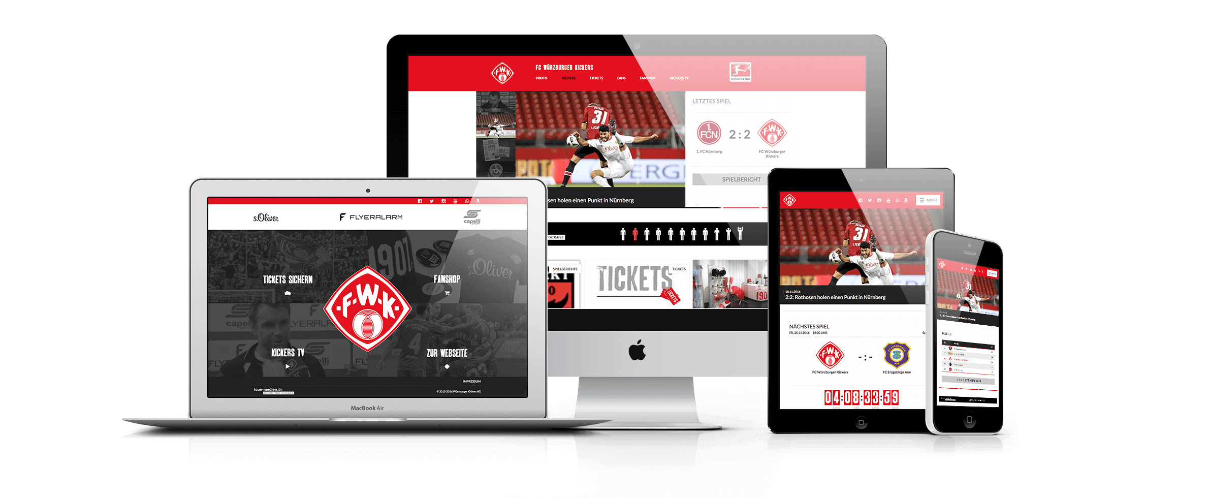 FC Würzburger Kickers - Website Redesign | icue medien